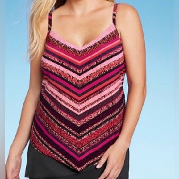 Aqua Green | Swim | New Womens Vneck Angledvisit Tankini Top Aqua Green ...